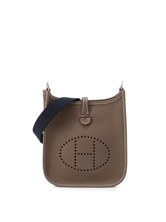 Hermes | Bags | Sold Hermes Shoulder Bag Evelyne Tpm 11 Cm Etoupe Blue ...
